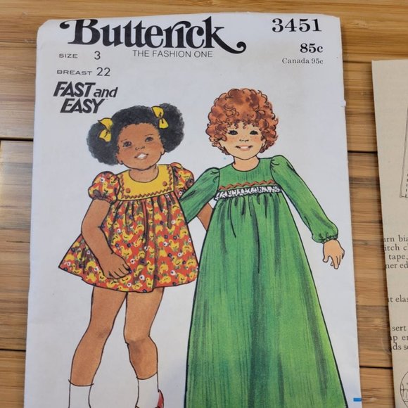 butterwick | Other | Vintage Butterwick Dress Pattern 345 | Poshmark
